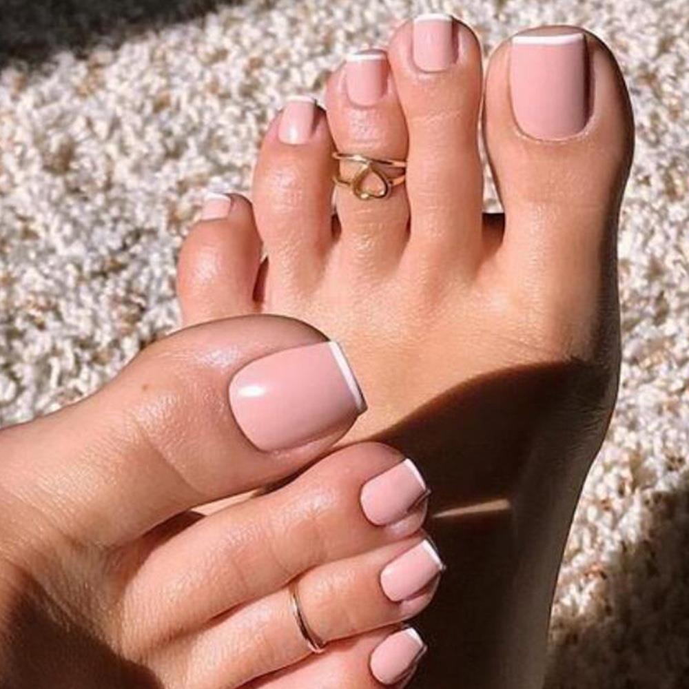 Barbie Beach Everyday Pink Press On Toenails – RainyRoses